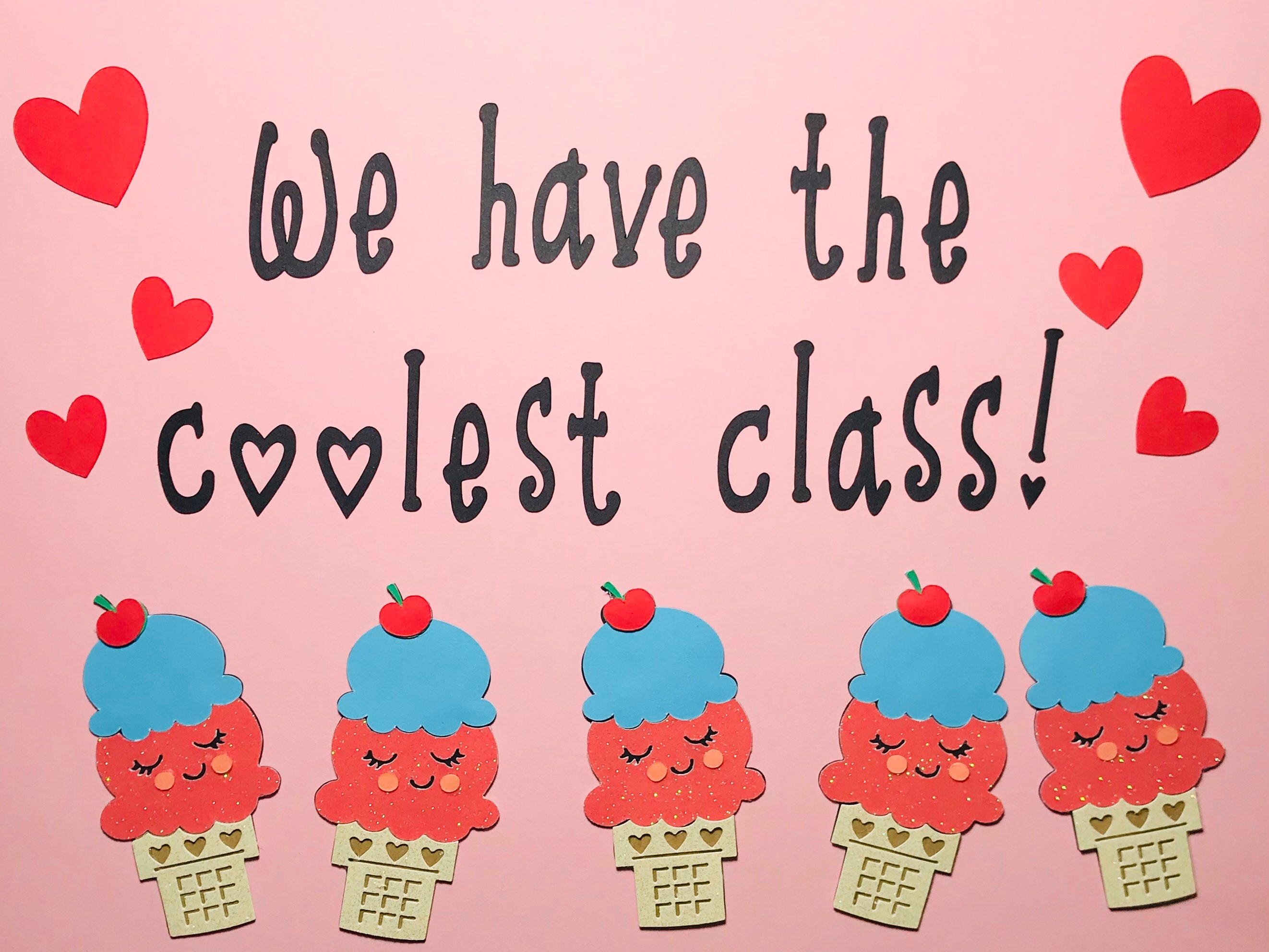 Valentine Ice Cream Bulletin Board Set for School Home or | Etsy