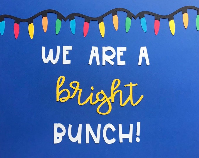 Bright Bunch Christmas Lights Bulletin Board Set for School, Home, or ...