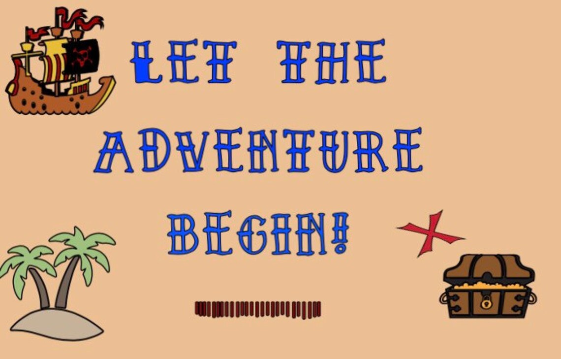 Treasure Island bulletin board set for school church or home | Etsy