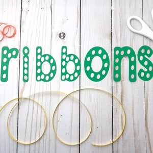 RIBBONS Font Alphabet Die Cut Letters Bulletin Board Set for School ...
