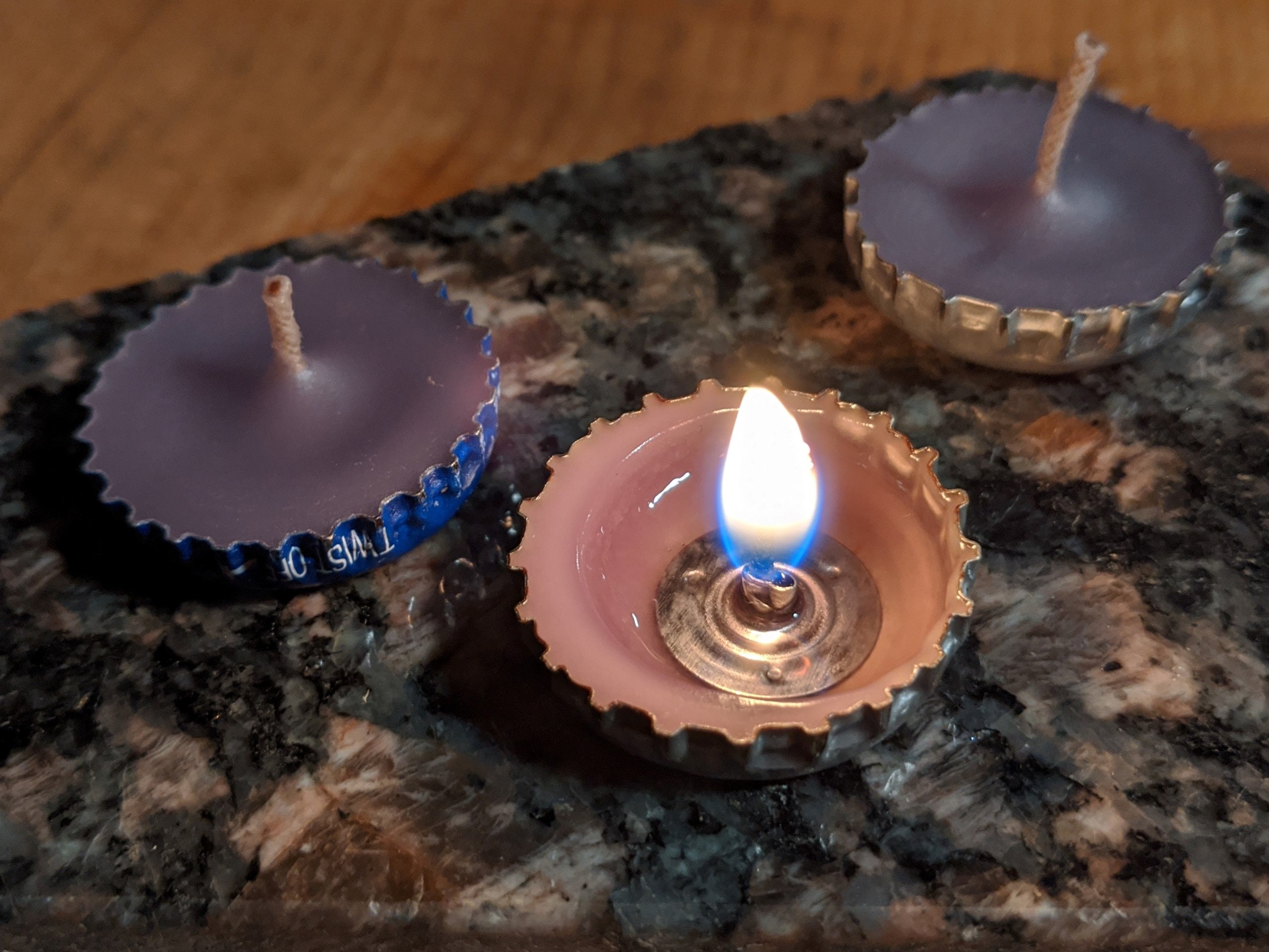 Bottle Cap Candles Handcrafted From Recycled Wax and - Etsy