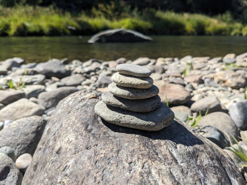 River Stacking Stones, Real Flat River Rocks for Meditation, Lost ...