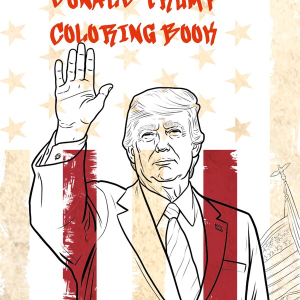 Coloring Book Trump - Etsy