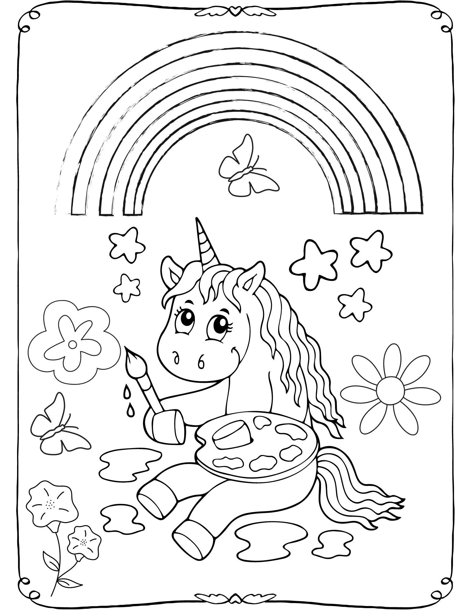 30 Page Childrens Unicorn Coloring Pages, Unicorn Coloring Pages ...