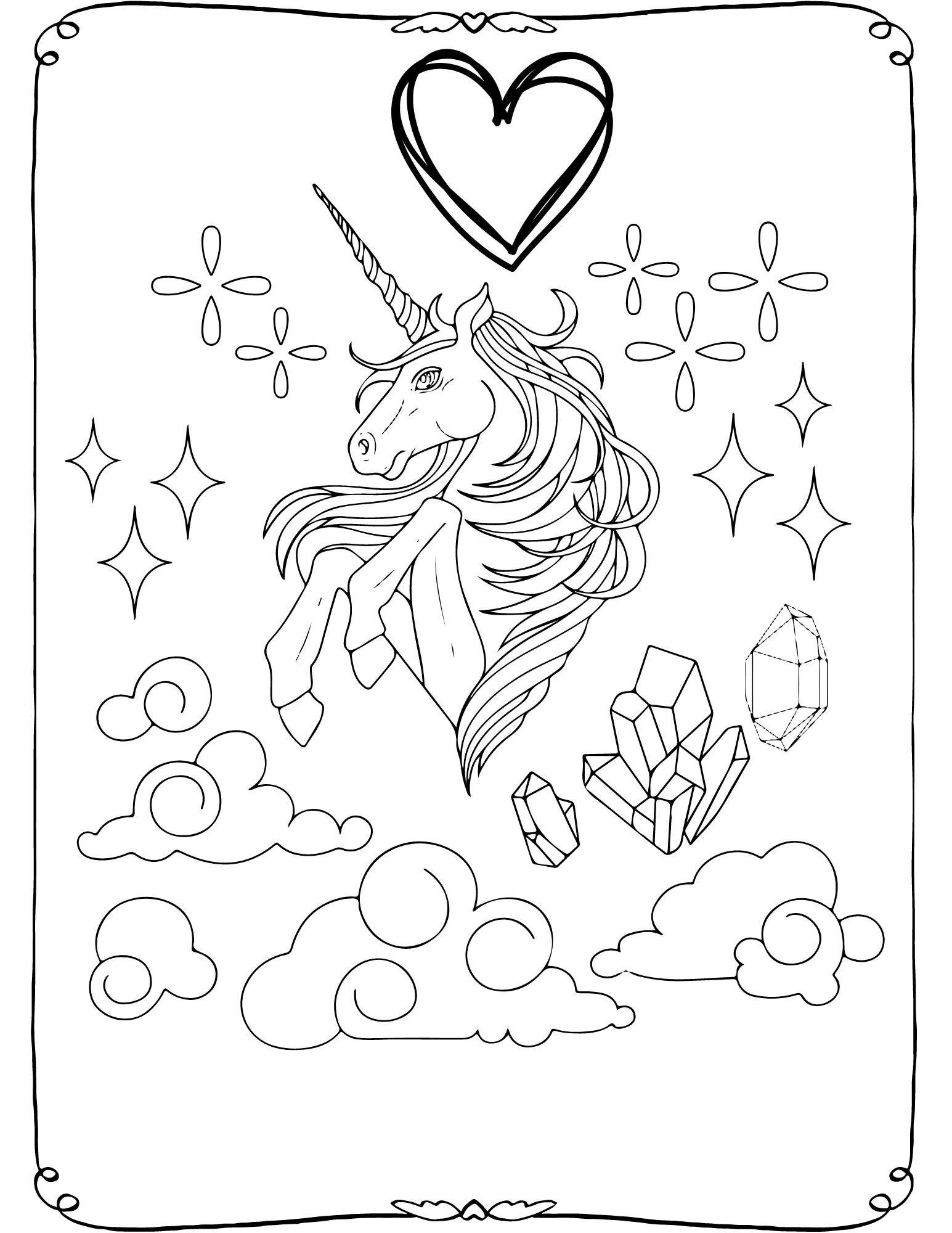 30 Page Childrens Unicorn Coloring Pages, Unicorn Coloring Pages ...
