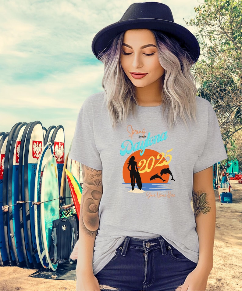 Daytona Spring Break 2025 Surfer Girl Tshirt With Personalization - Etsy