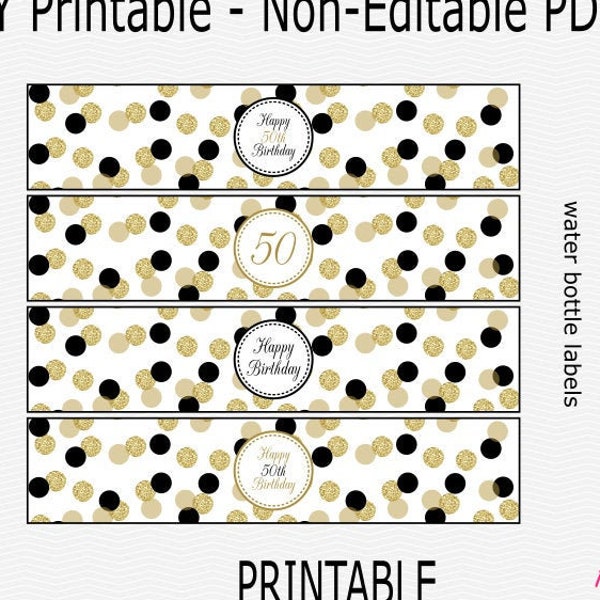 50th Birthday Labels - Etsy