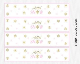 Melted snow labels | Etsy
