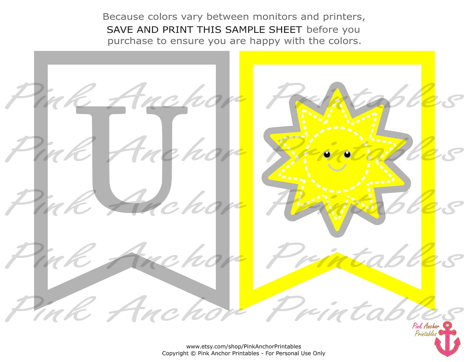 You Are My Sunshine Banner Primary Yellow & Grey Baby | Etsy