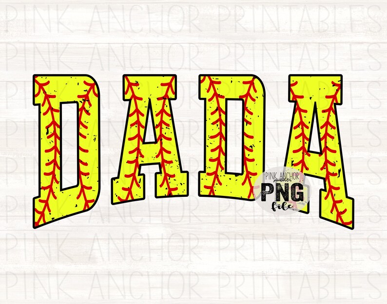 Dada Softball Sport Png File Printable Design INSTANT DOWNLOAD - Etsy