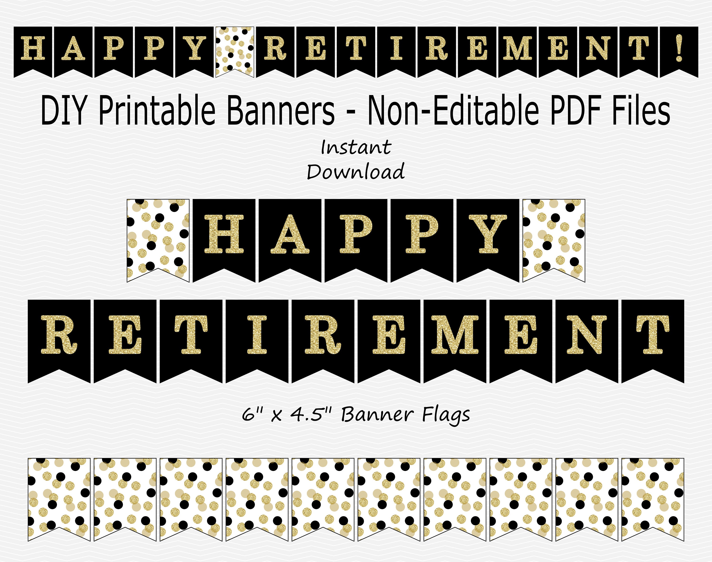 Free Printable Retirement Banners