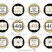 Printable 40th Birthday Cupcake Toppers and Wrappers Gold & - Etsy
