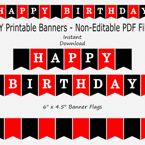 Happy Birthday Banner - Etsy