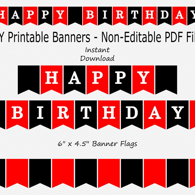 Red and Black Party Decor - Etsy