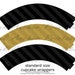 Printable Boxing Birthday Cupcake Toppers and Wrappers - Gold & Black ...