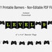 Printable Level 9 Banner Black & Lime Green Video Game | Etsy