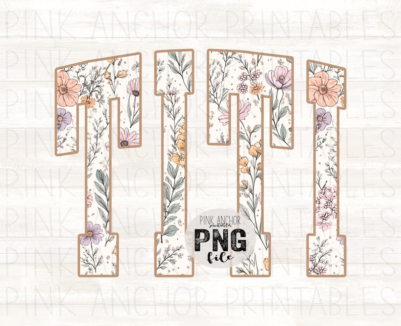 Titi Floral Wild Flower Png File Clip Art Printable Design INSTANT ...