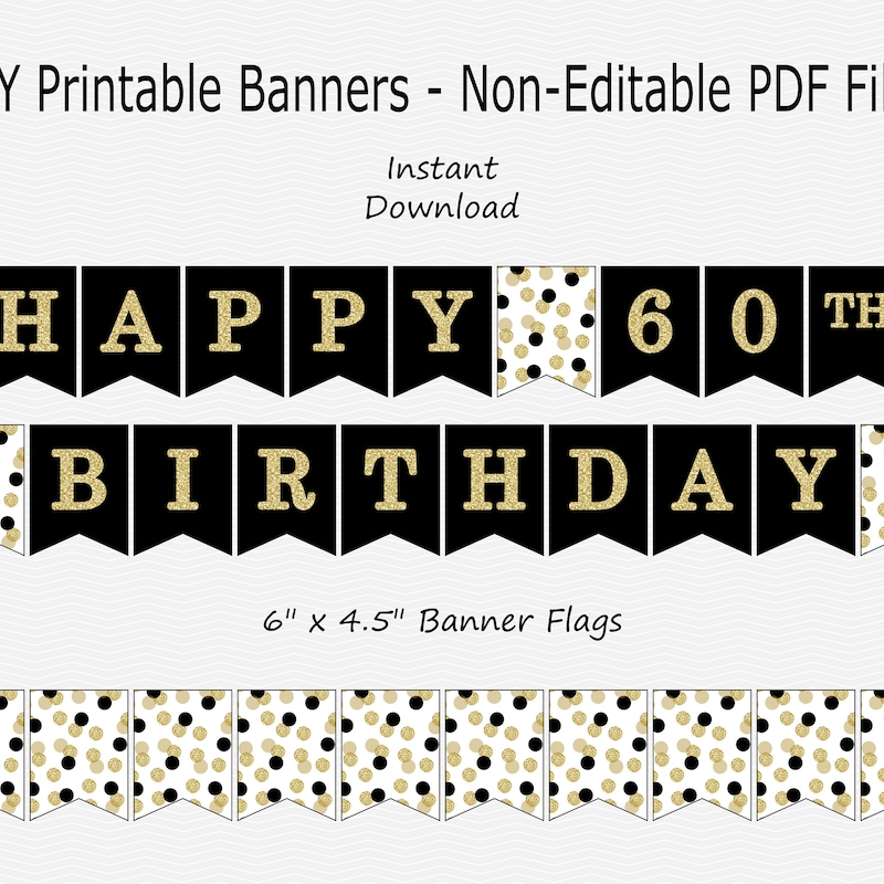 60th Birthday Printable - Etsy
