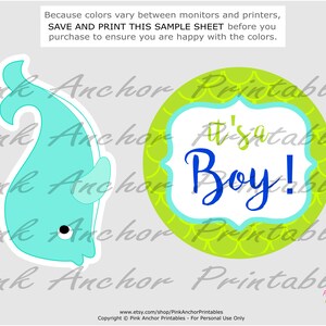 Printable Under the Sea Centerpieces Royal Blue Lime Green - Etsy