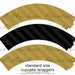 Printable Boxing Birthday Cupcake Toppers and Wrappers - Gold & Black ...