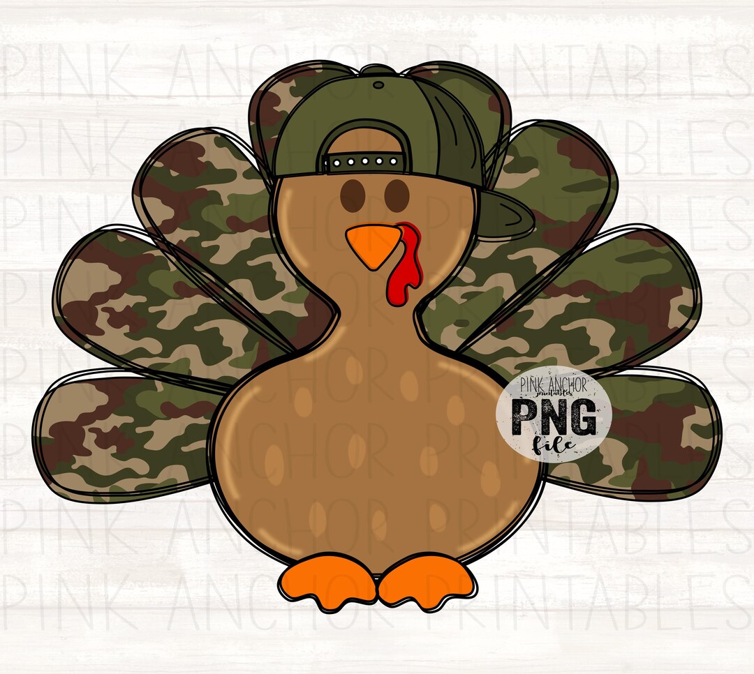 Instant Download Boy Turkey Hat Camo Thanksgiving Png File Ball Cap ...