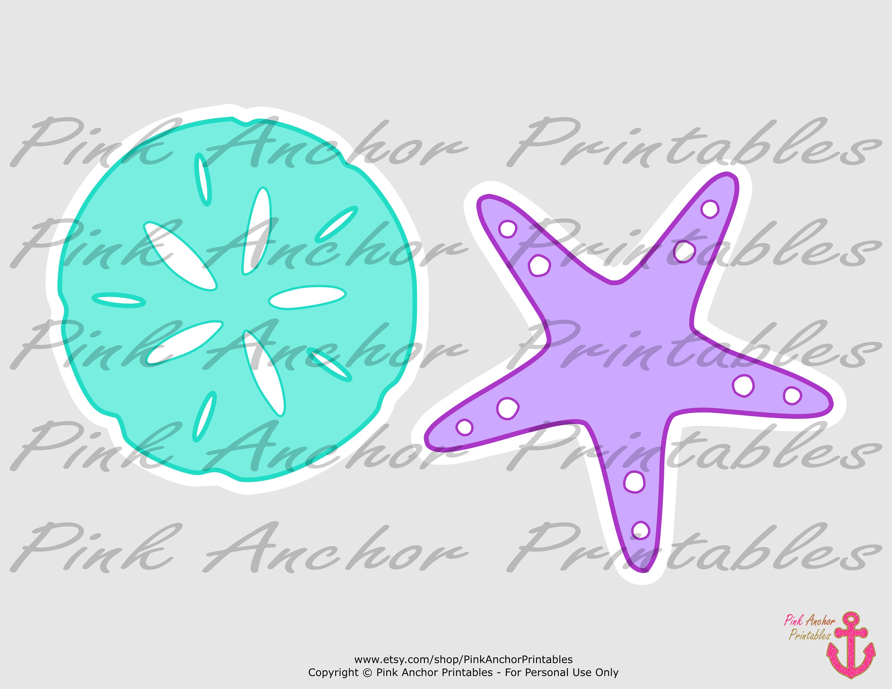 Printable Under the Sea Centerpieces Plum Purple Light | Etsy