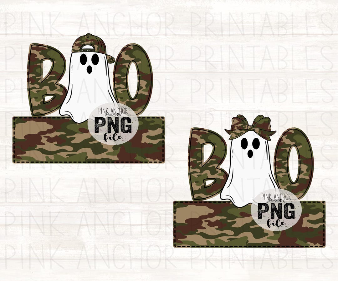 Instant Download Boo Halloween Png File Boy Girl Ghost Hat Ball Cap Bow ...