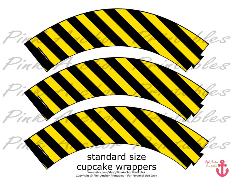 Printable Tools Cupcake Toppers and Wrappers Orange Yellow | Etsy