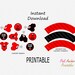 Printable Boxing Baby Shower Cupcake Toppers and Wrappers Red & Black ...