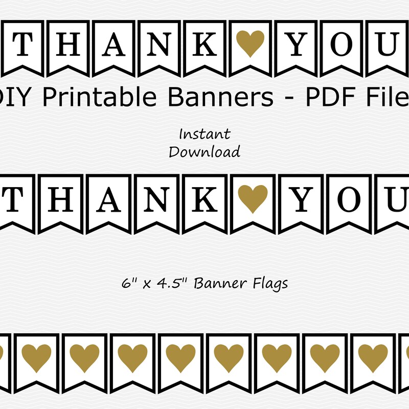 Thank You Banner - Etsy