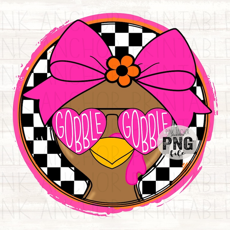 Gobble Png Turkey Bow - Etsy