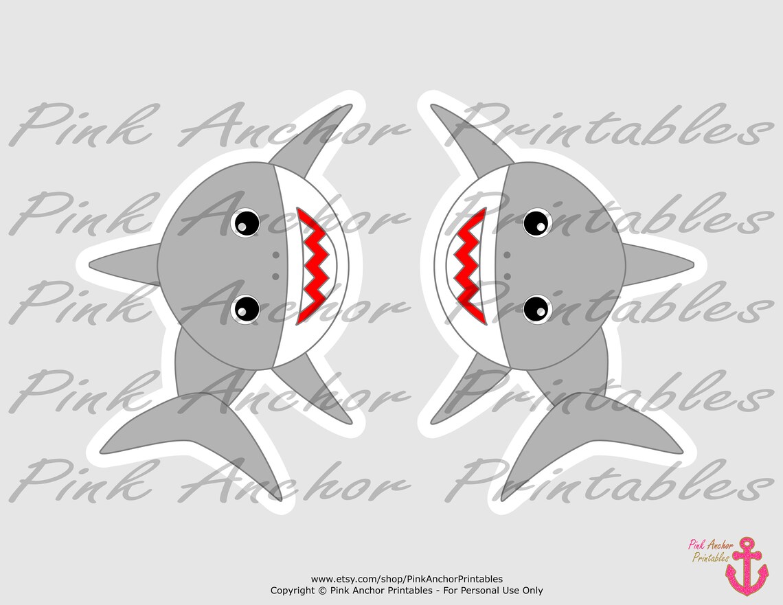 Printable Centerpieces Shark Boy 2nd Birthday Party - Etsy