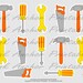 Printable Tools Cupcake Toppers and Wrappers Orange, Yellow & Black ...