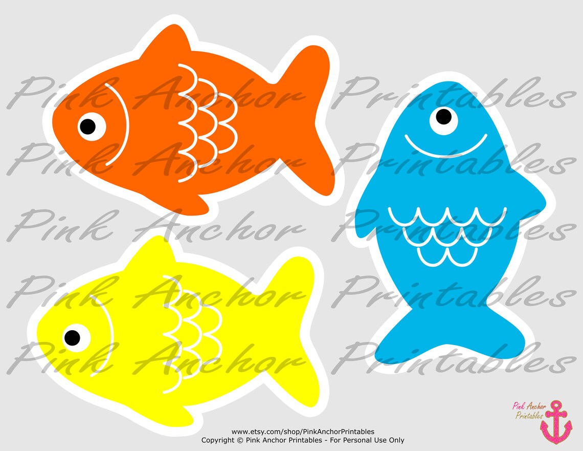 Printable Fish Centerpieces Birthday Gone Fishing Bobber - Etsy