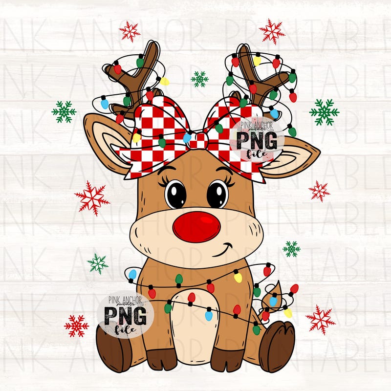 Mini Reindeer Drawing - Etsy