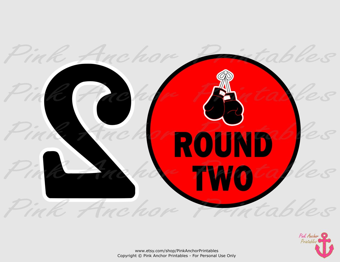 Printable Centerpieces Boxing Boxer Boy 2nd Birthday | Etsy