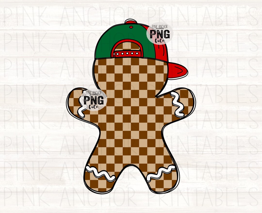 Instant Download Boy Gingerbread Hat Checker Christmas Png File Ball ...