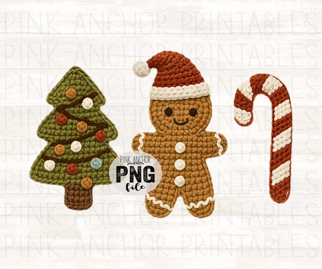 Instant Download Unisex Christmas Tree Gingerbread Snowman Candycane ...