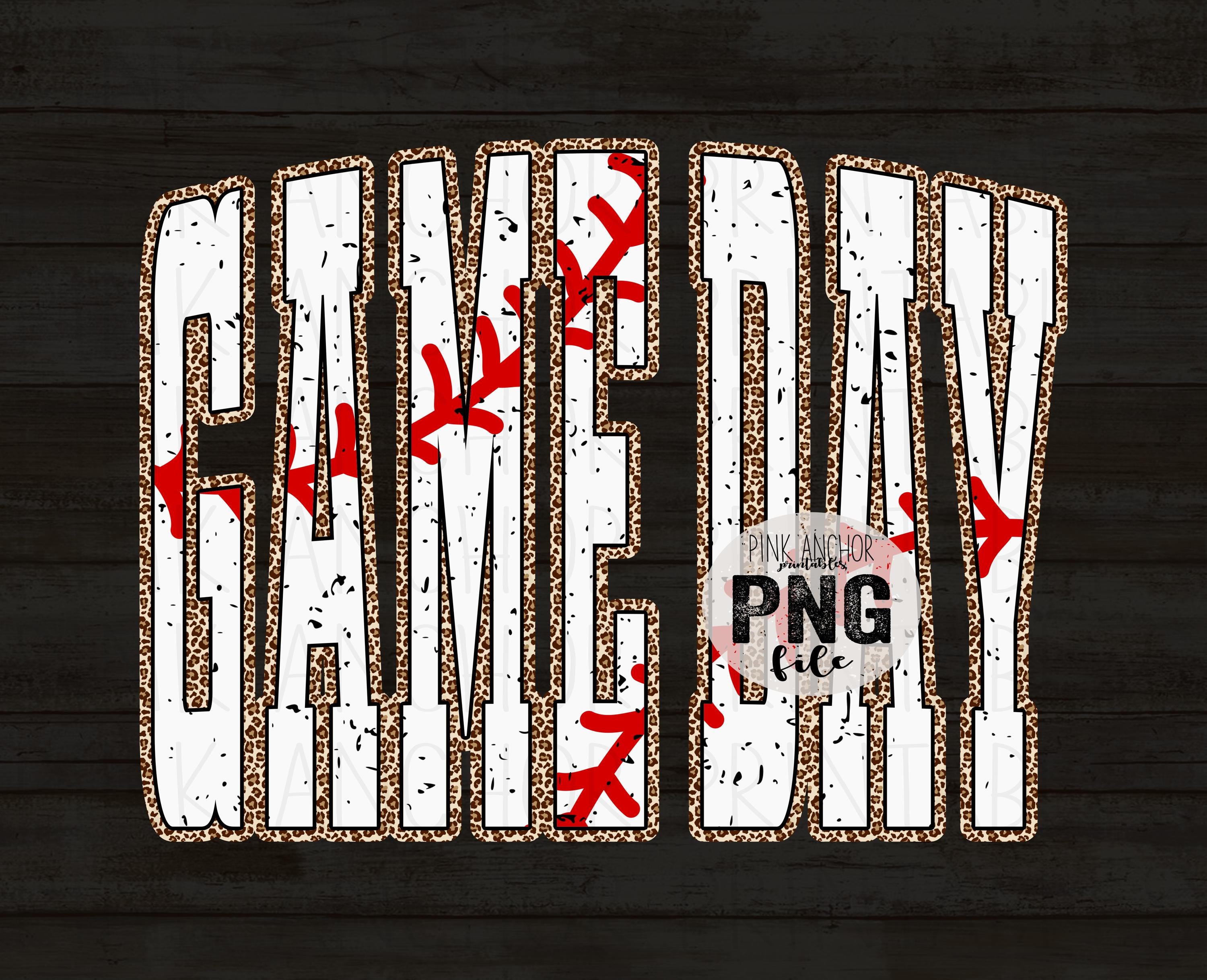 Game Day Baseball Cheetah Png Printable Design INSTANT DOWNLOAD - Etsy