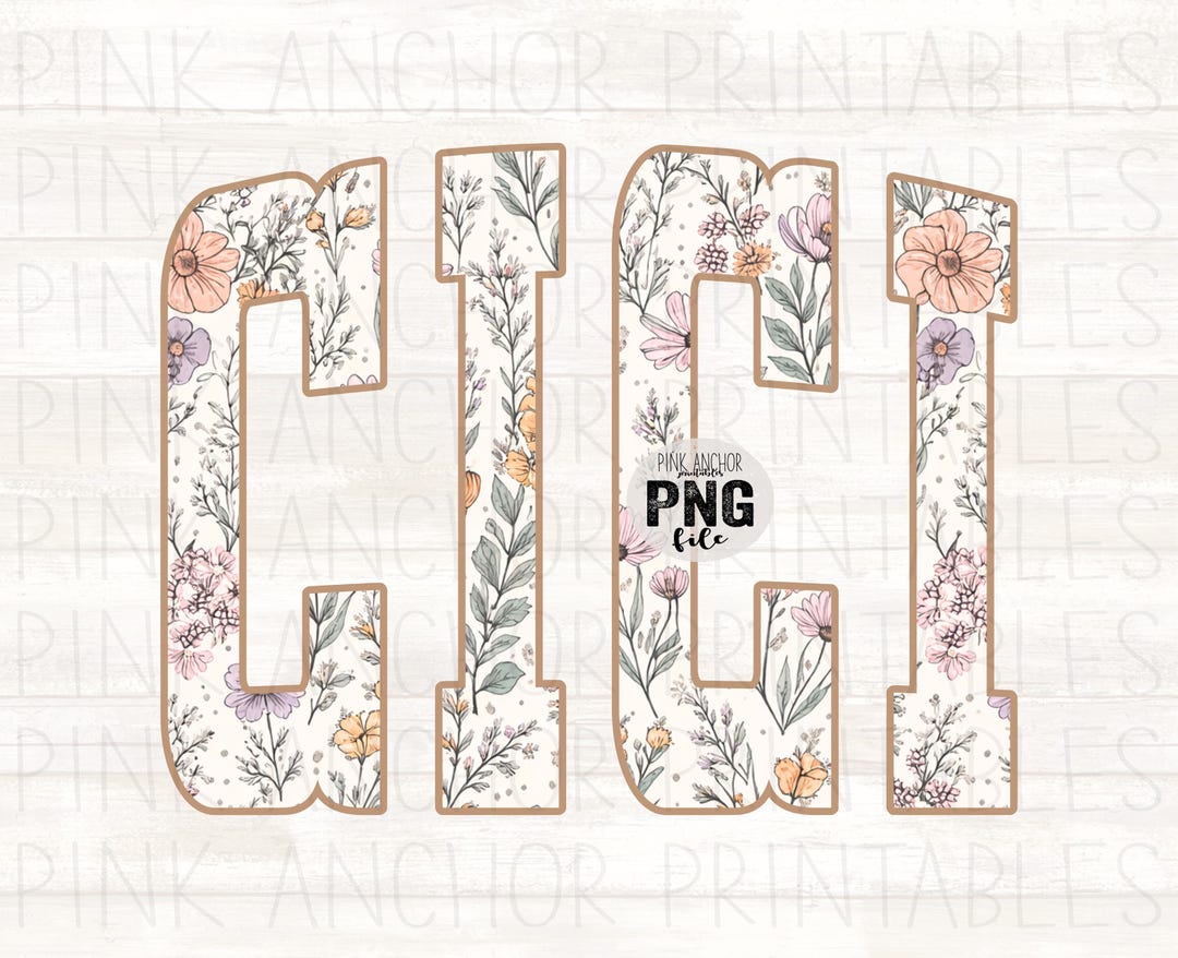 Cici Floral Wild Flower Png File Clip Art Printable Design INSTANT ...