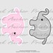 Printable Elephant Centerpieces Light Pink & Light Grey Girl Baby ...