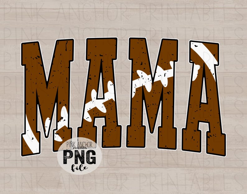 Mama Football Sport Png File Printable Design Instant Download - Etsy
