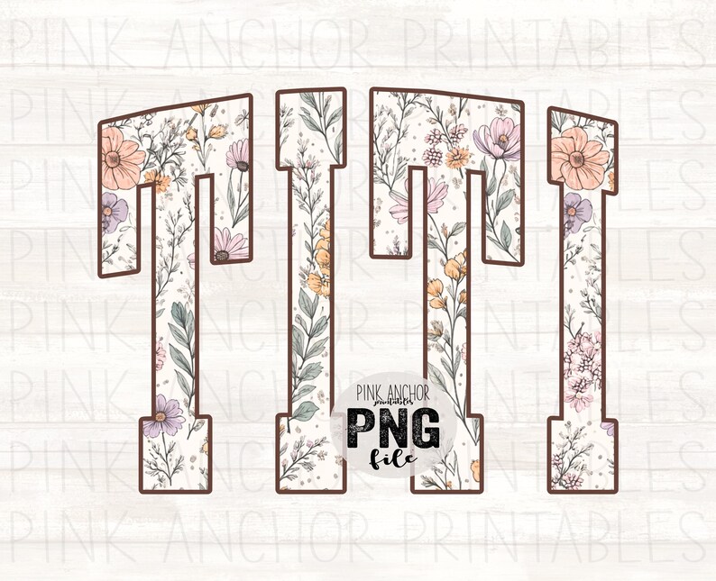 Titi Floral Wild Flower Png File Clip Art Printable Design INSTANT ...