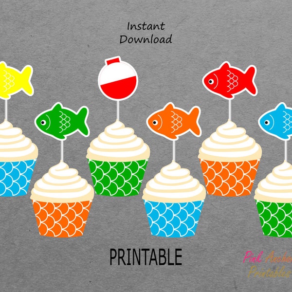 Fish Cupcake Toppers - Etsy