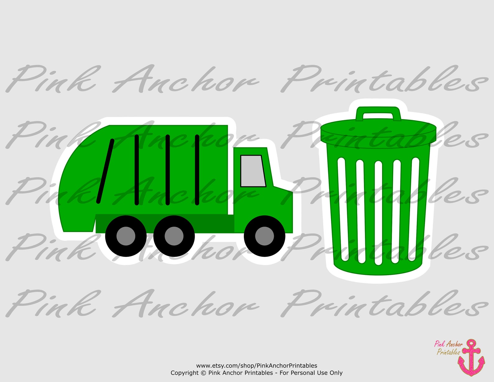 Printable Garbage Recycle Centerpieces 3rd Birthday Light - Etsy