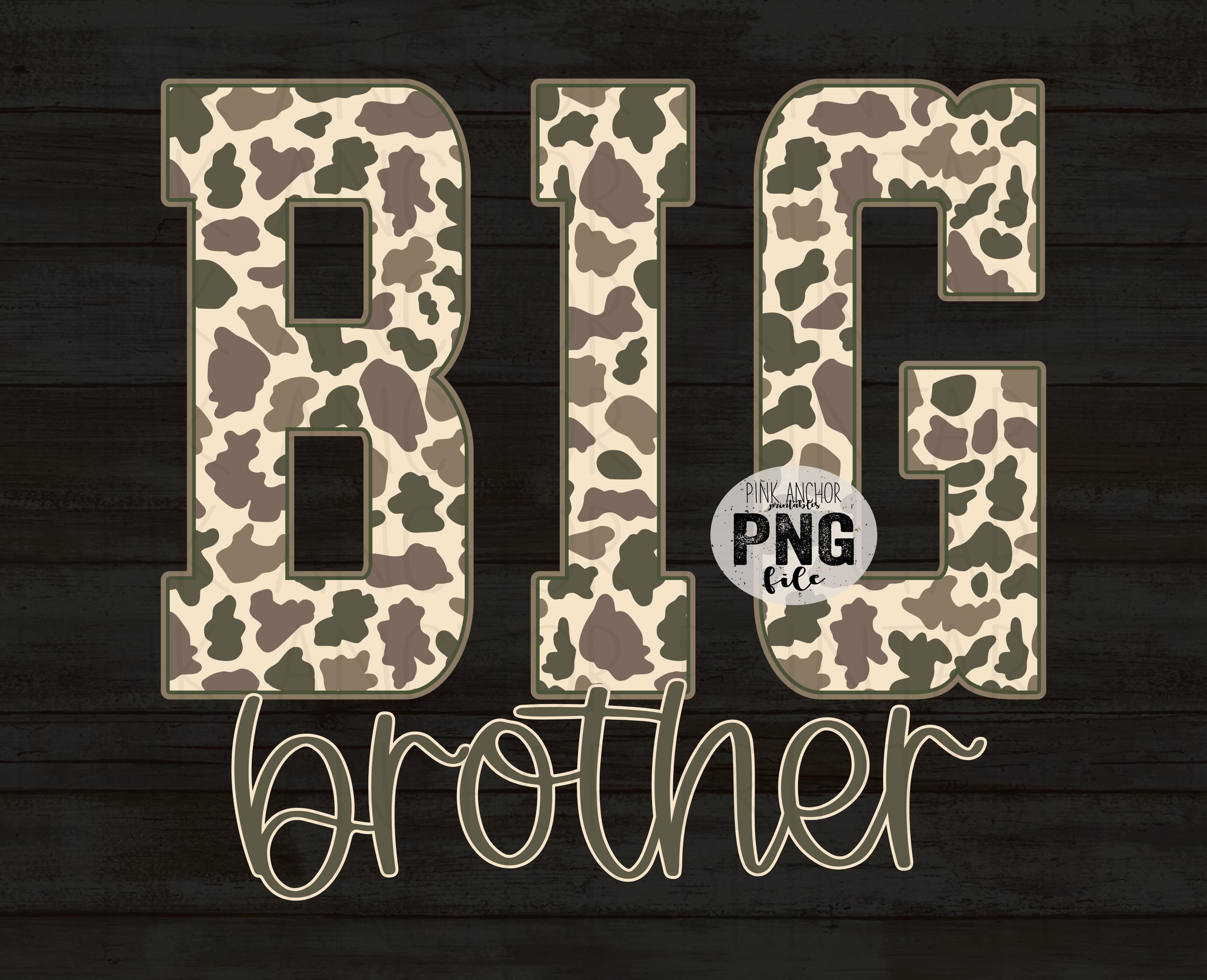 Big Brother Camo Png Printable Design INSTANT DOWNLOAD - Etsy