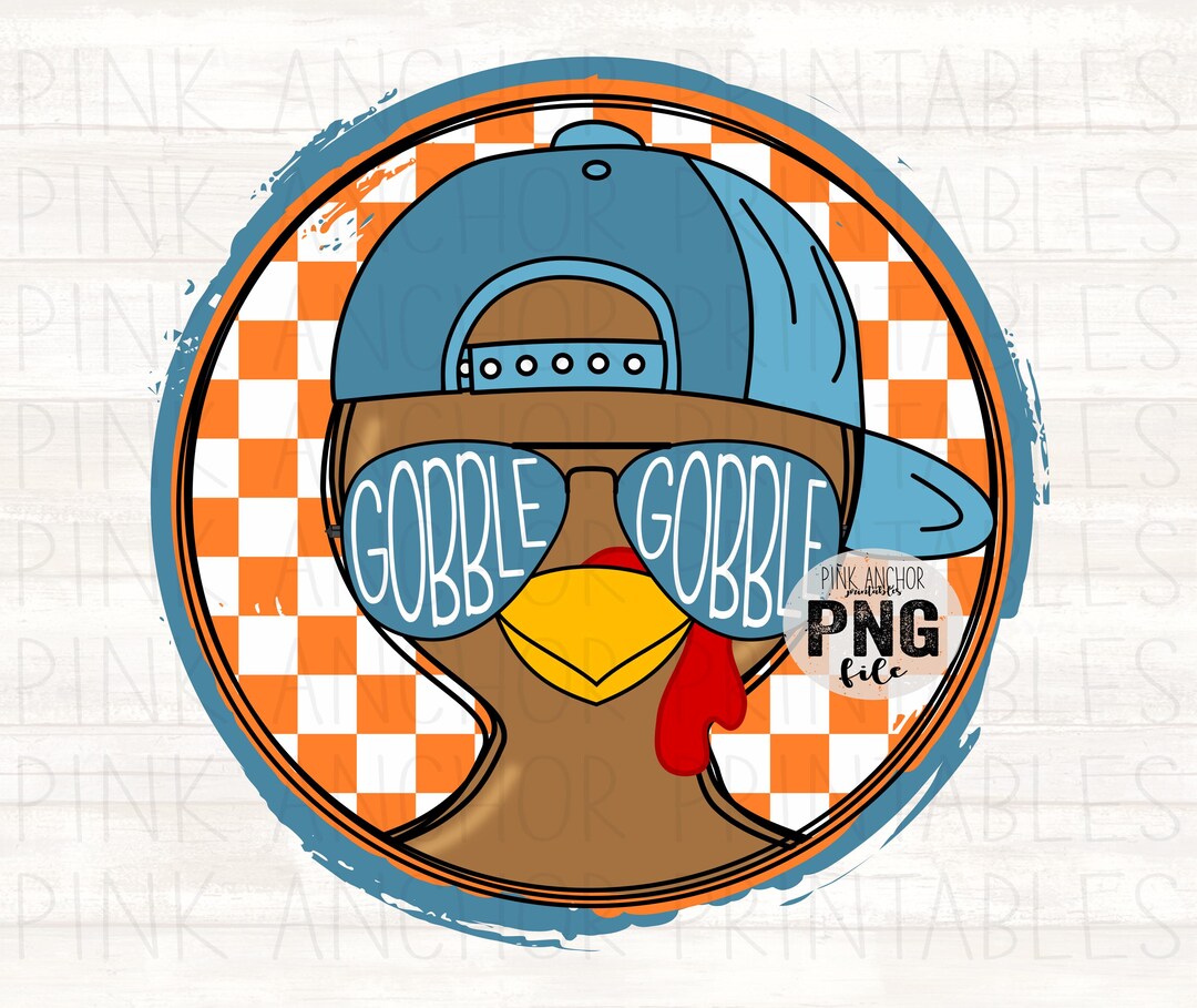 Instant Download Boy Turkey Hat Checker Circle Gobble Gobble ...