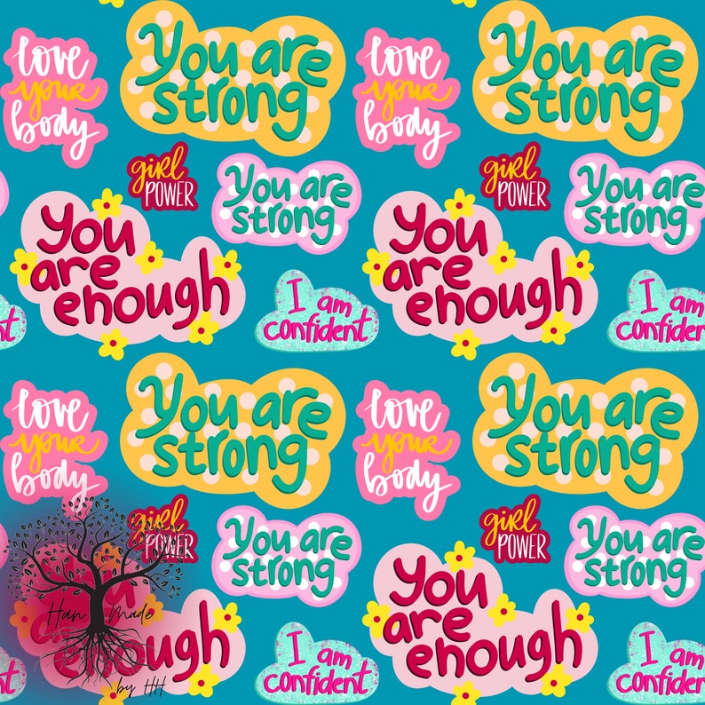 Positive Affirmations Seamless Design - Etsy