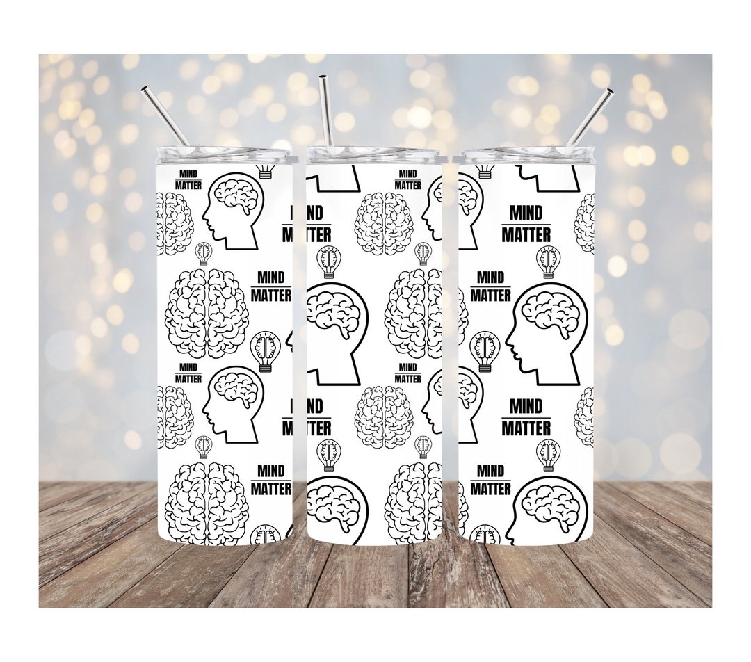 MIND Over Matter, 20oz Sublimation Tumbler Design, Seamless Pattern - Etsy