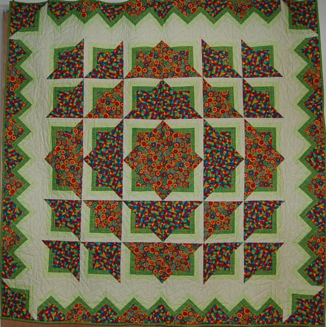 Costa Maya Quilt Modern Quilt Quilt for Sale Green Quilt Throw Quilt ...